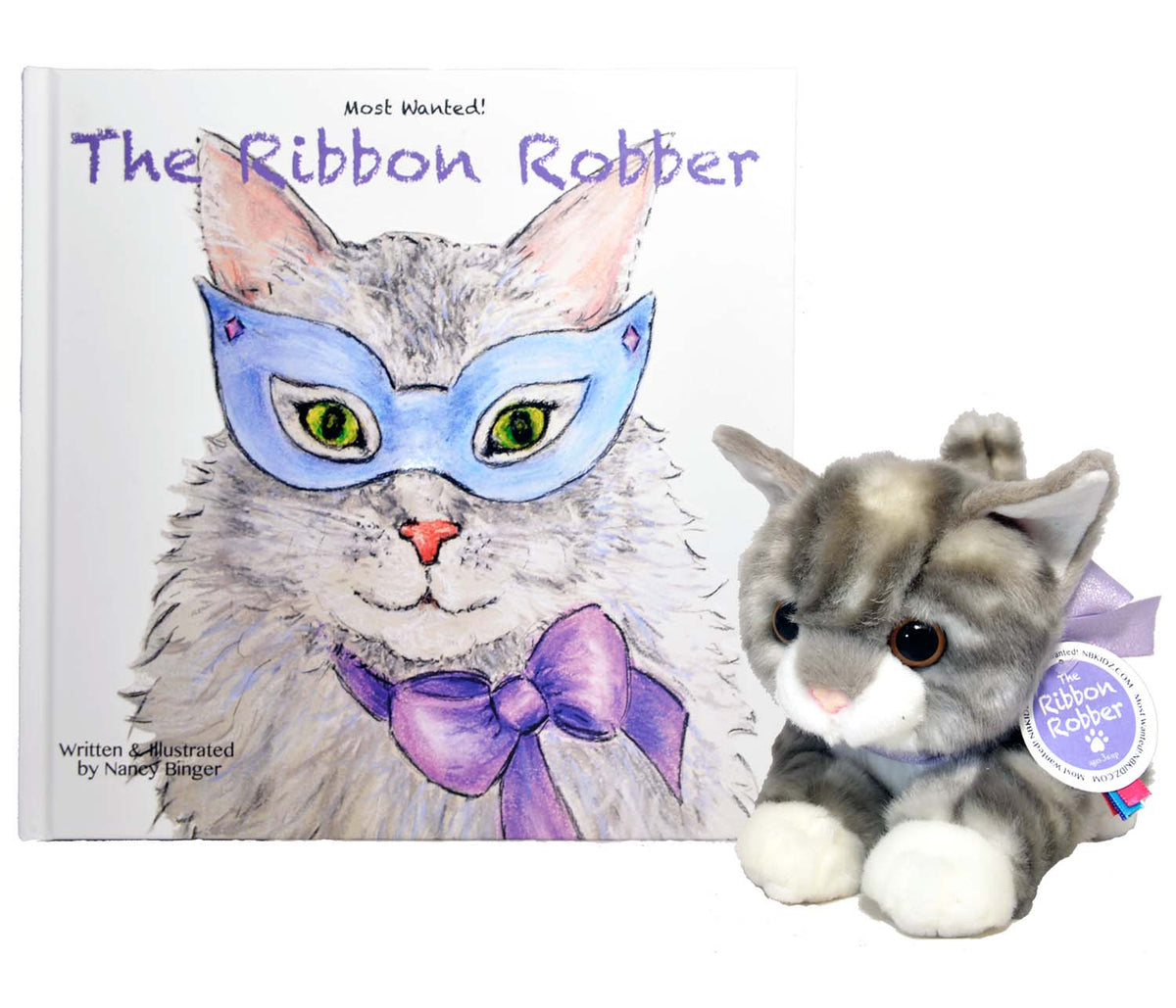 New! Most Wanted! The Ribbon Robber Book and Plush Kitty Set – NBKIDZ.com